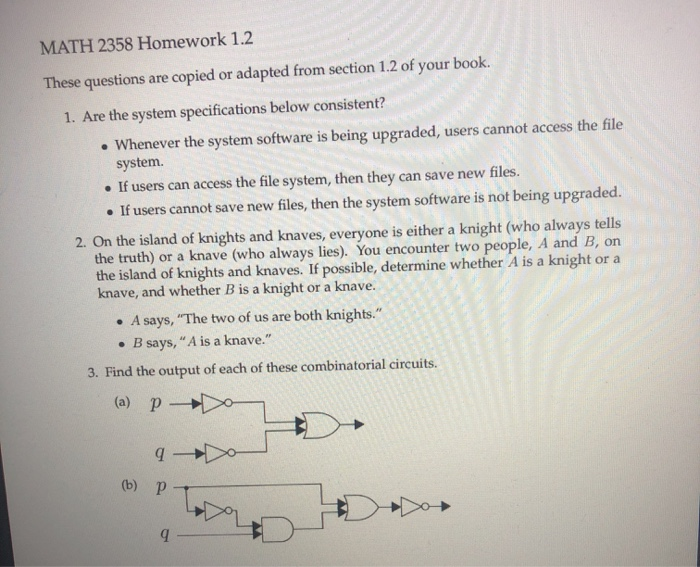 Solved MATH 2358 Homework 1.2 These questions are copied or | Chegg.com