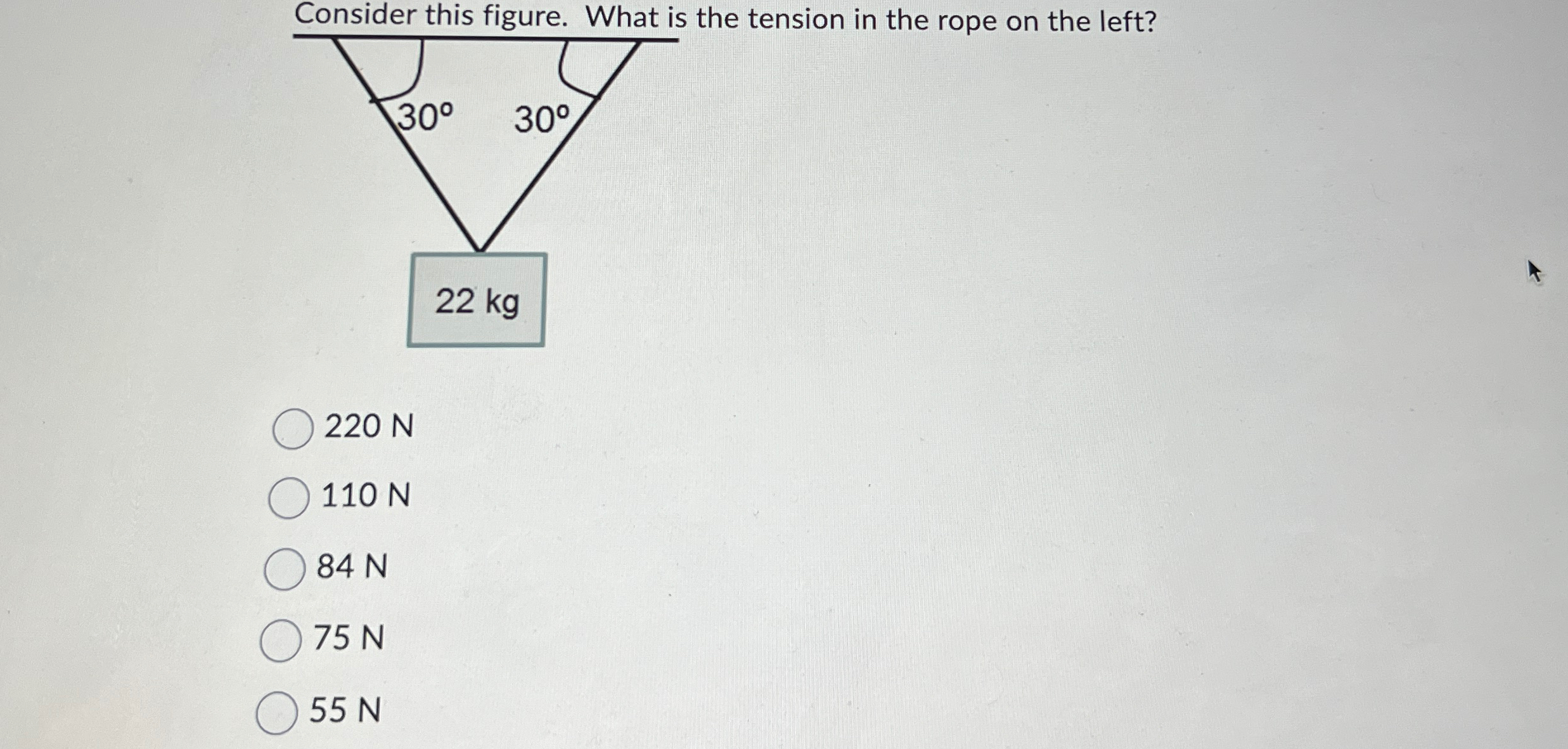 Solved Consider this figure. What is the tension in the rope | Chegg.com