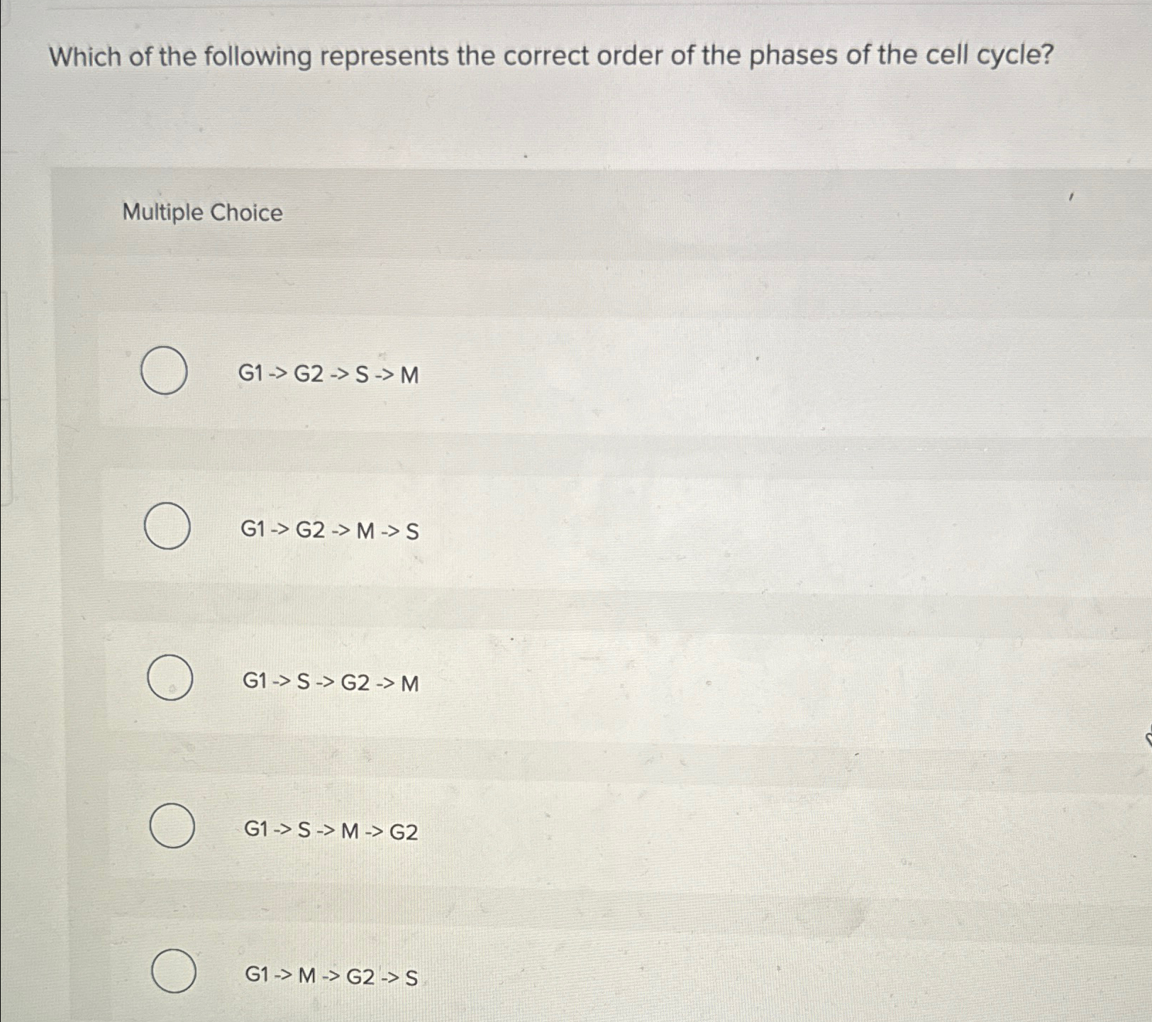 Solved Which of the following represents the correct order | Chegg.com