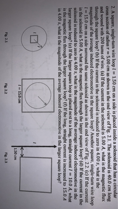 Solved 2. A square, single-turn wire loop l = 1.50 cm on a | Chegg.com