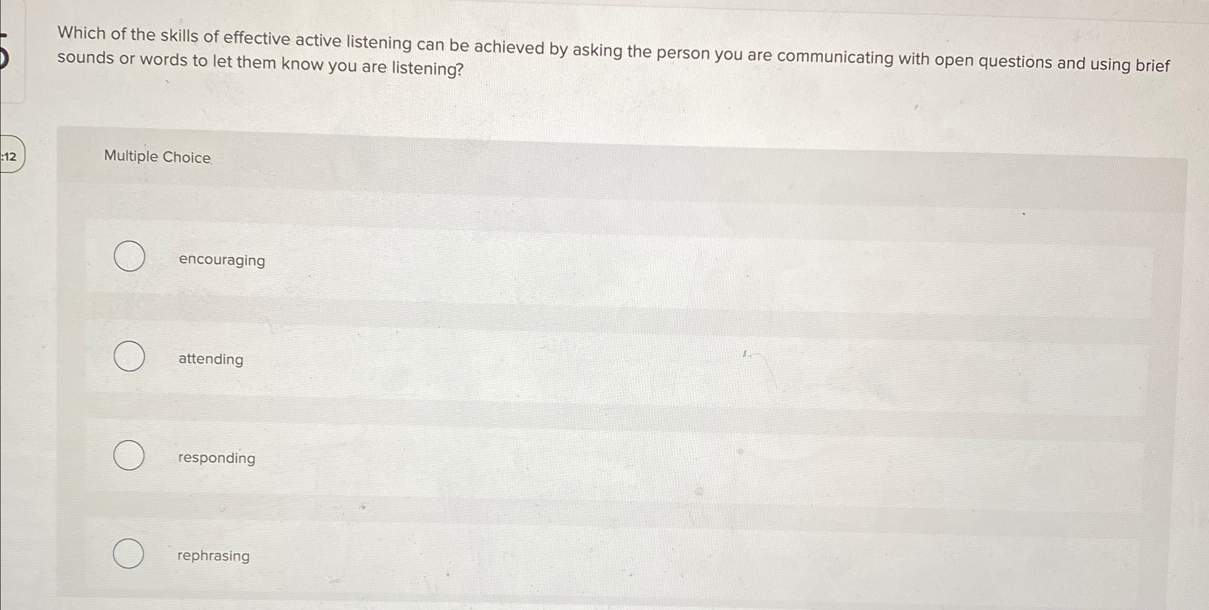 Solved Which of the skills of effective active listening can | Chegg.com