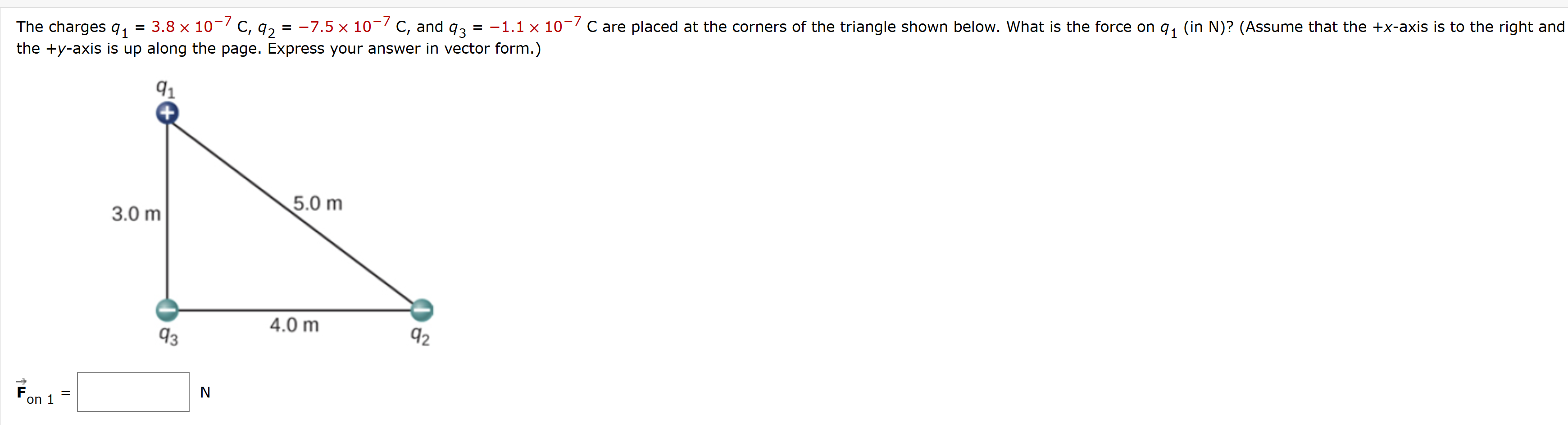 Solved the +y-axis is up ﻿along the page. Express your | Chegg.com