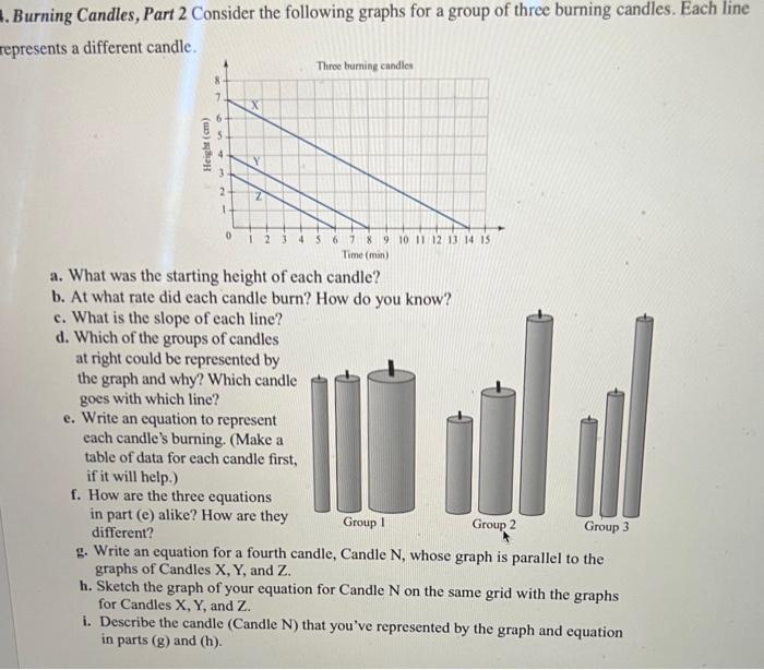 Solved 4. Burning Candles, Part 2 Consider the following | Chegg.com