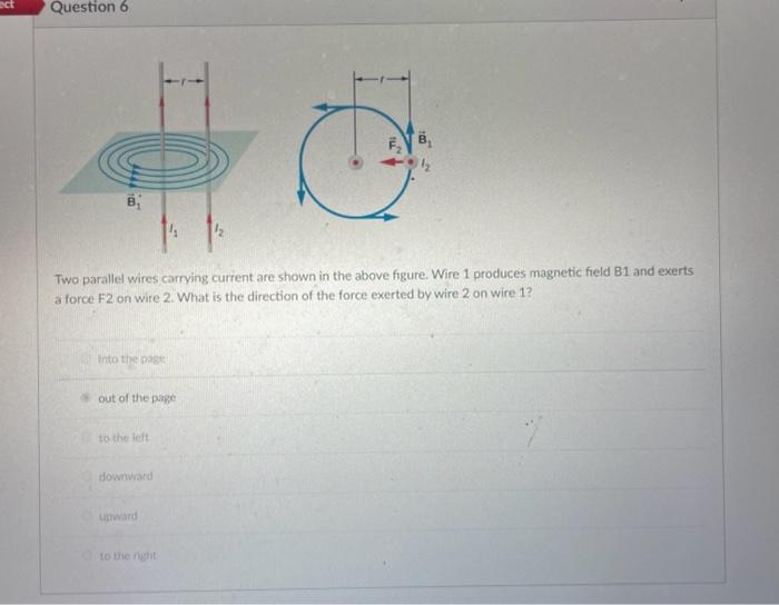 Solved Two parallel wires carrying current are shown in the | Chegg.com