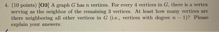Solved graph theory problem -please proof question four by | Chegg.com
