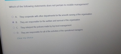 Solved Which of the following statements does not pertain to | Chegg.com
