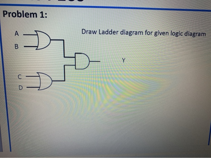 Solved Problem 1: A Draw Ladder diagram for given logic | Chegg.com