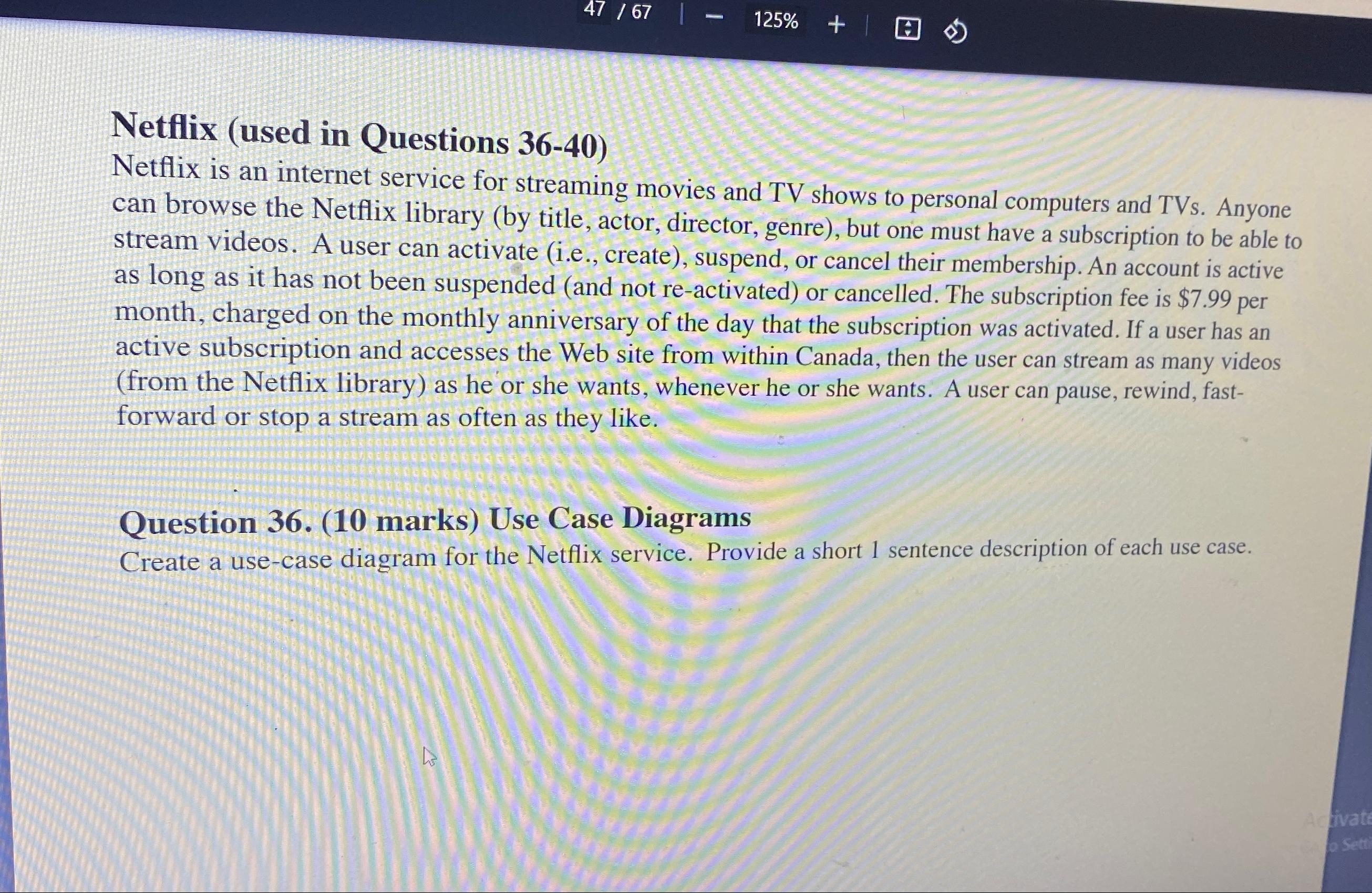 Solved Netflix (used in Questions 36-40)Netflix is an | Chegg.com