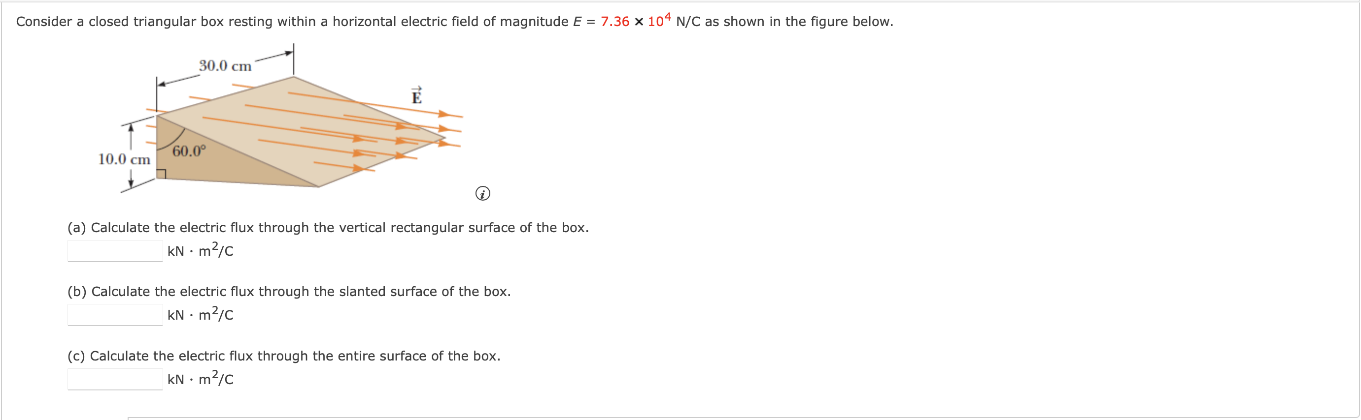 Solved Consider a closed triangular box resting within a | Chegg.com