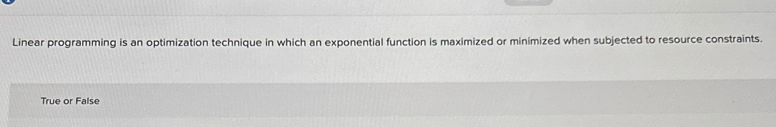 Solved Linear programming is an optimization technique in | Chegg.com