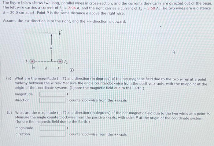 Solved The figure below shows two long, parallel wires in | Chegg.com