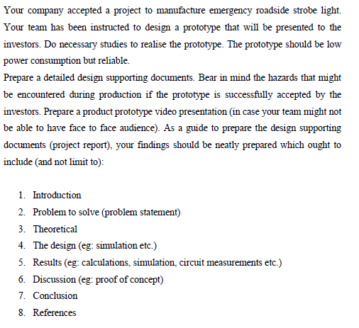 Solved a emergency roadside light circuit diagram that have | Chegg.com