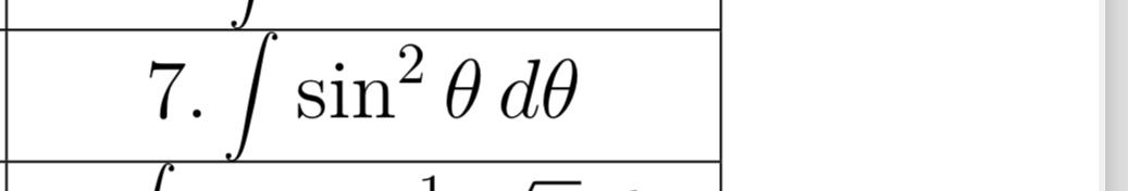 Solved ∫﻿﻿sin2θdθ | Chegg.com