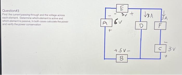 Solved Question \#3 Find the current passing through and the | Chegg.com