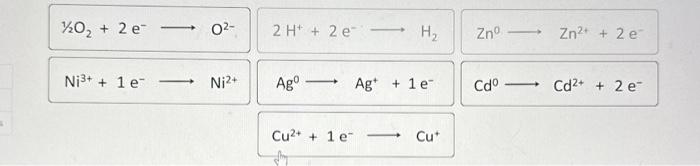 Solved Categorize each half reaction below as being either | Chegg.com