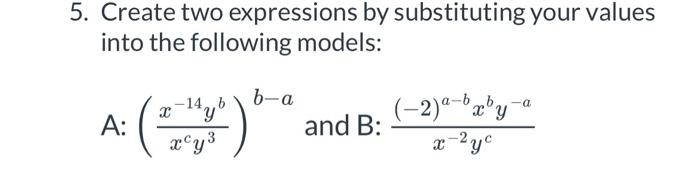 Solved Dentify Values For The Following Variables A 7b