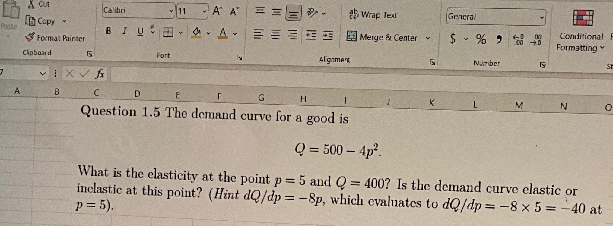 Solved Question 1.5 ﻿The demand curve for a good | Chegg.com