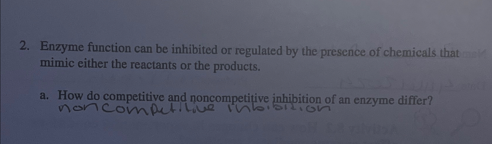 Solved Enzyme function can be inhibited or regulated by the | Chegg.com