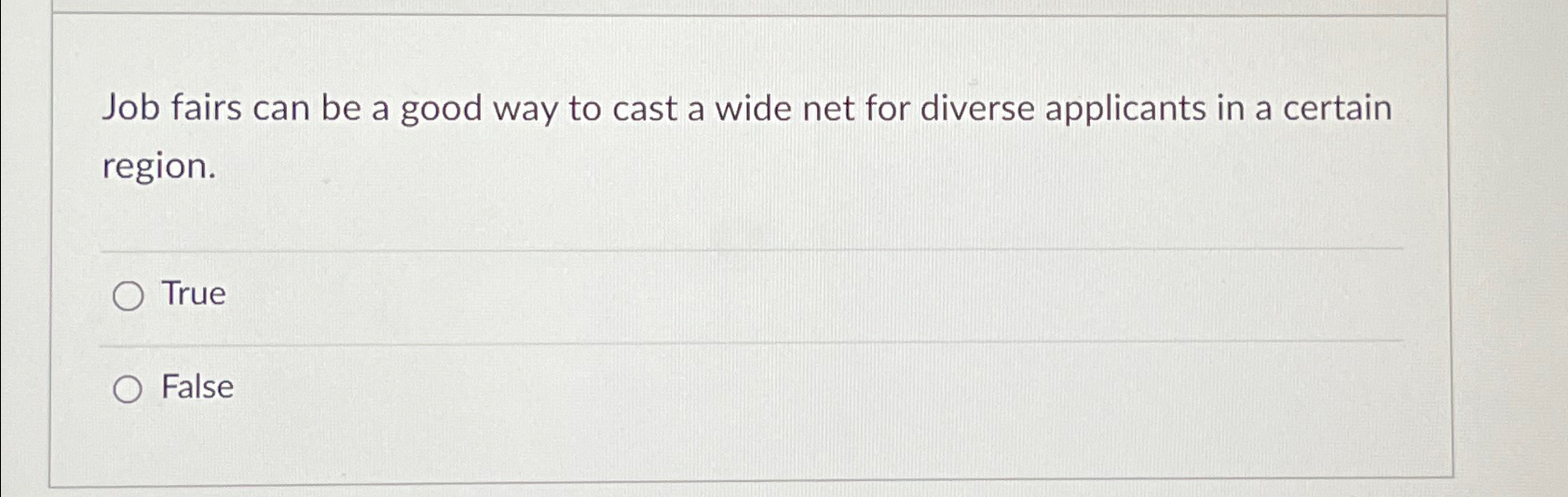 Solved Job fairs can be a good way to cast a wide net for | Chegg.com