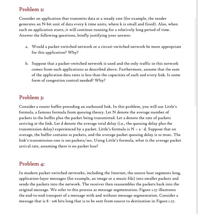 Solved Problem i: Figure 1.13 \& A simple circuit-switched | Chegg.com