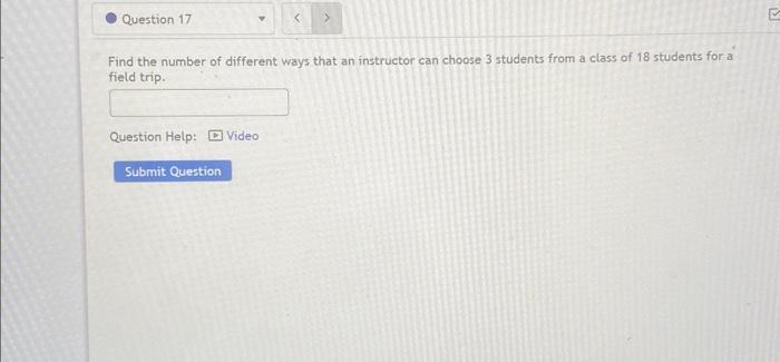 Solved Find the number of different ways that an instructor | Chegg.com