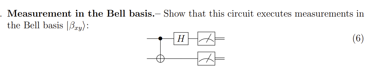 Solved Measurement in the Bell basis.- ﻿Show that this | Chegg.com