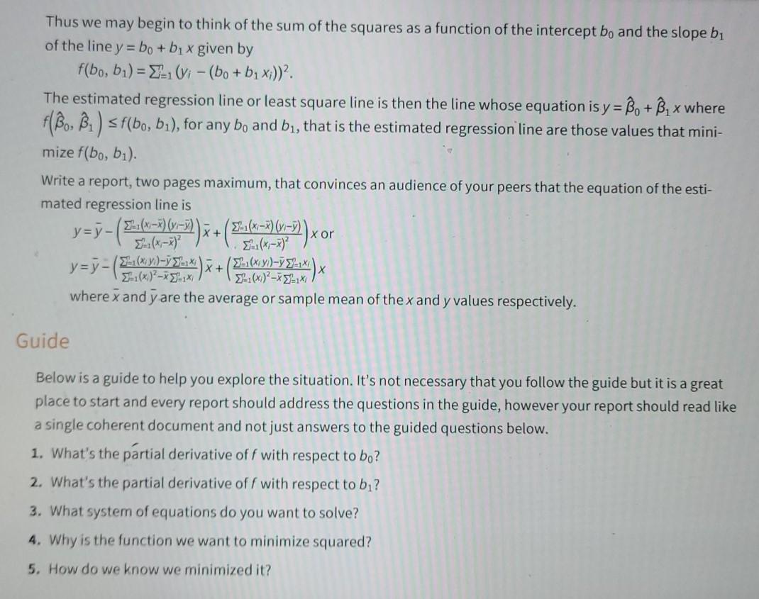 Solved The simplest deterministic mathematical relationship | Chegg.com