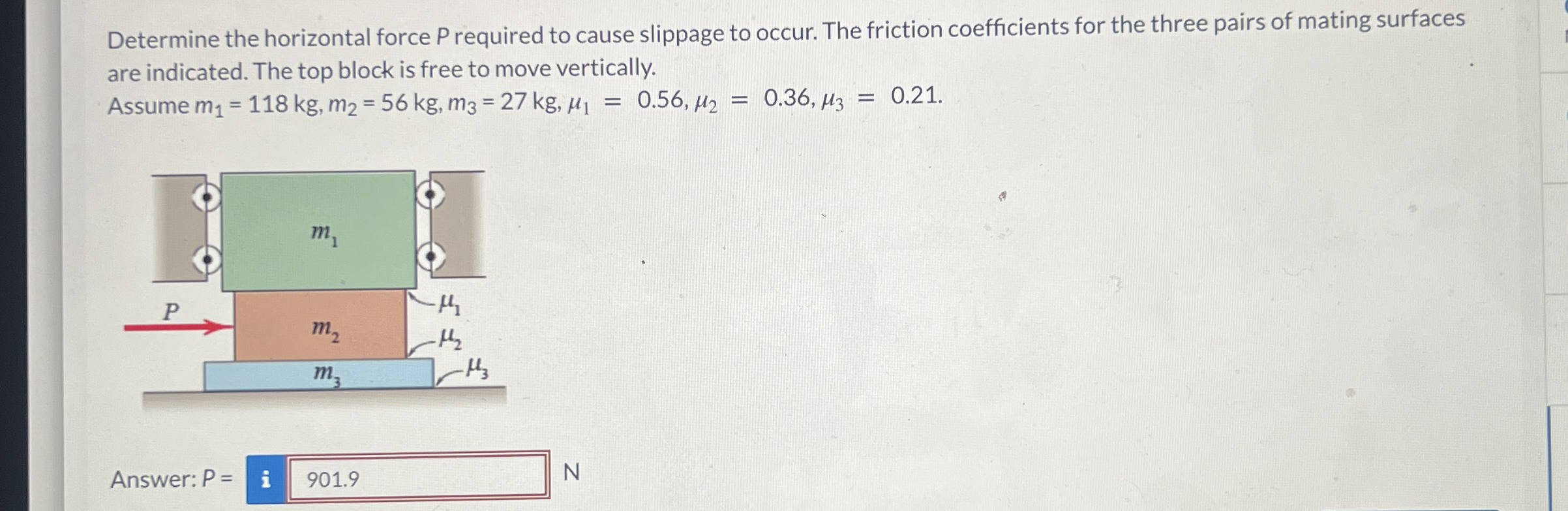 Solved Determine The Horizontal Force P ﻿required To Cause