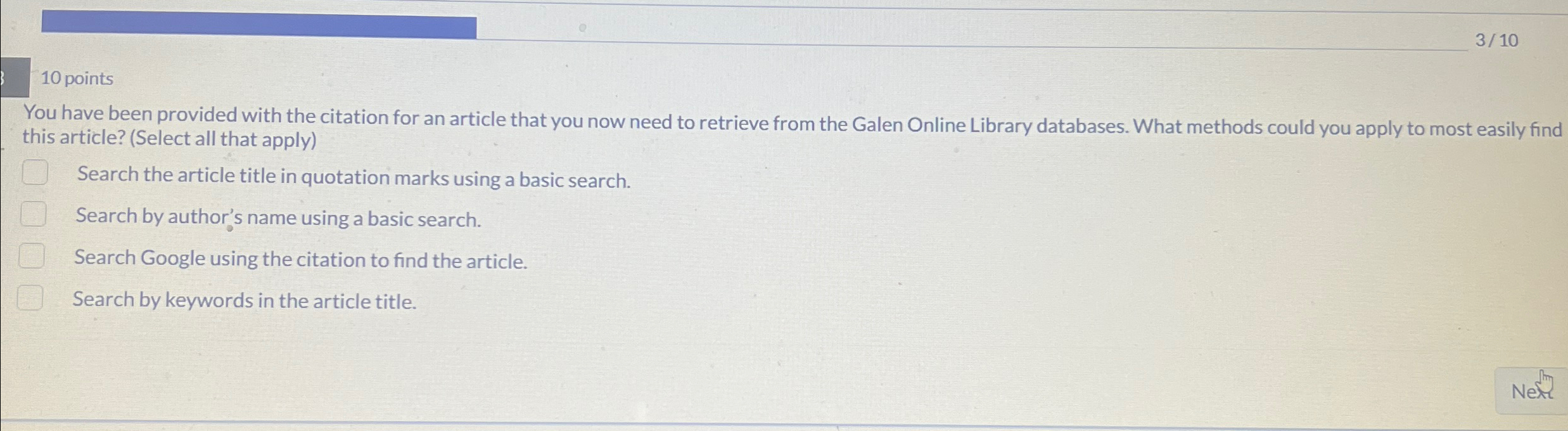 Solved 10 ﻿pointsYou have been provided with the citation | Chegg.com