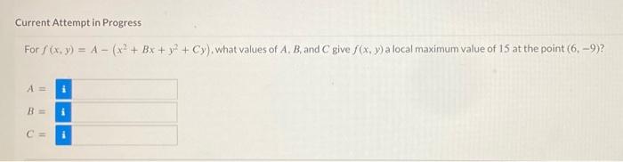 Solved Current Attempt in Progress For | Chegg.com