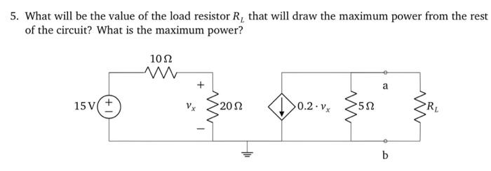 Solved 5. What will be the value of the load resistor RL | Chegg.com