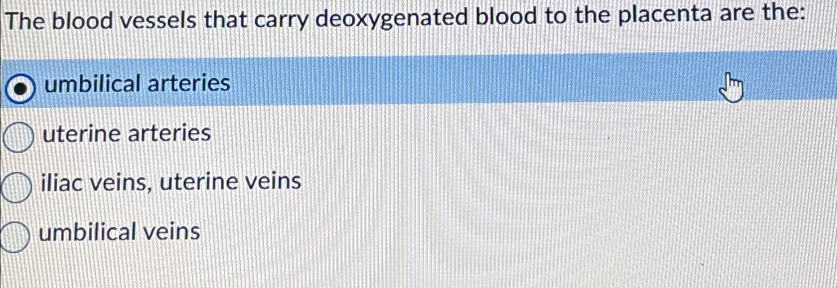 Solved The blood vessels that carry deoxygenated blood to | Chegg.com