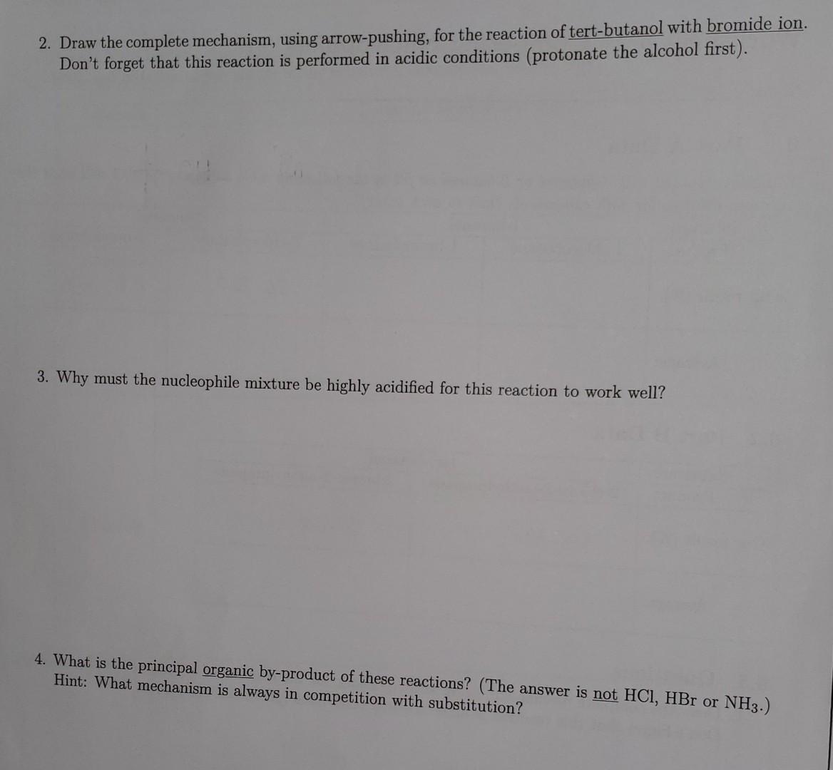 Solved 2. Draw the complete mechanism, using arrow-pushing, | Chegg.com