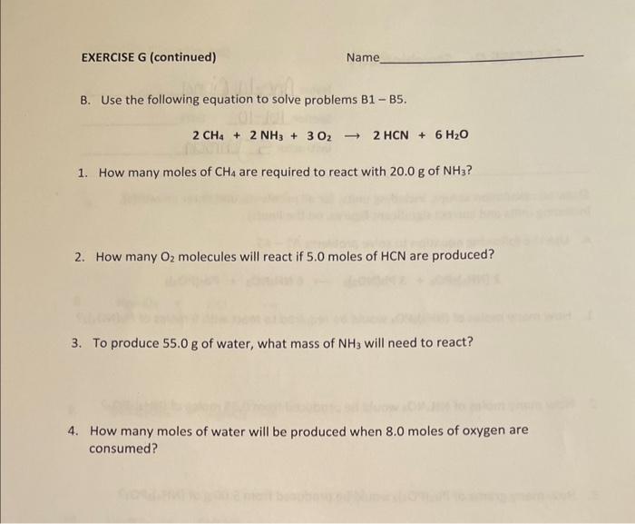 Solved B. Use the following equation to solve problems | Chegg.com