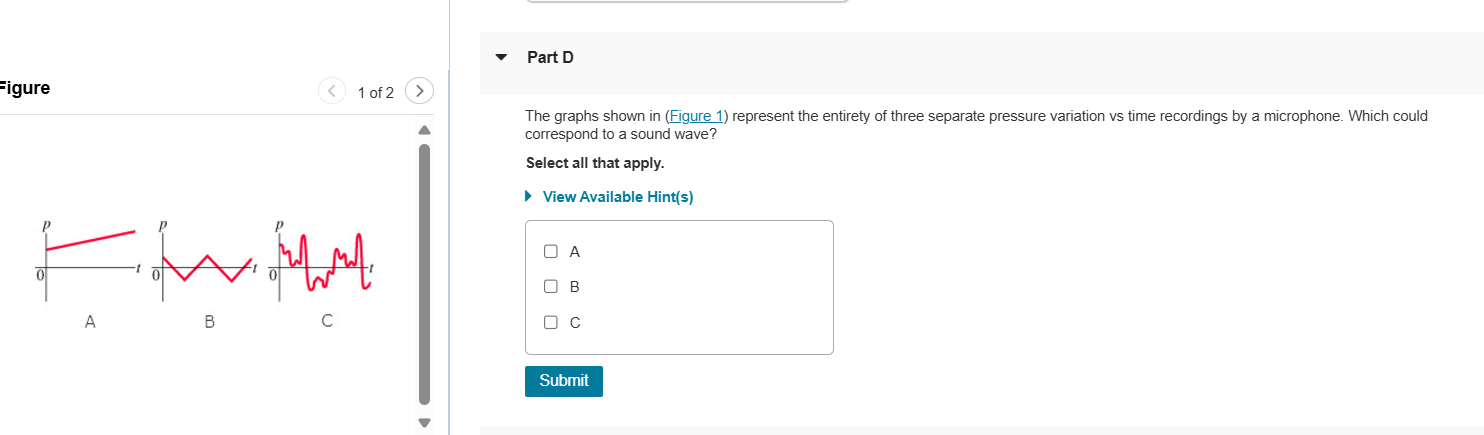 Solved FigurePart DThe graphs shown in (Figure 1) ﻿represent | Chegg.com