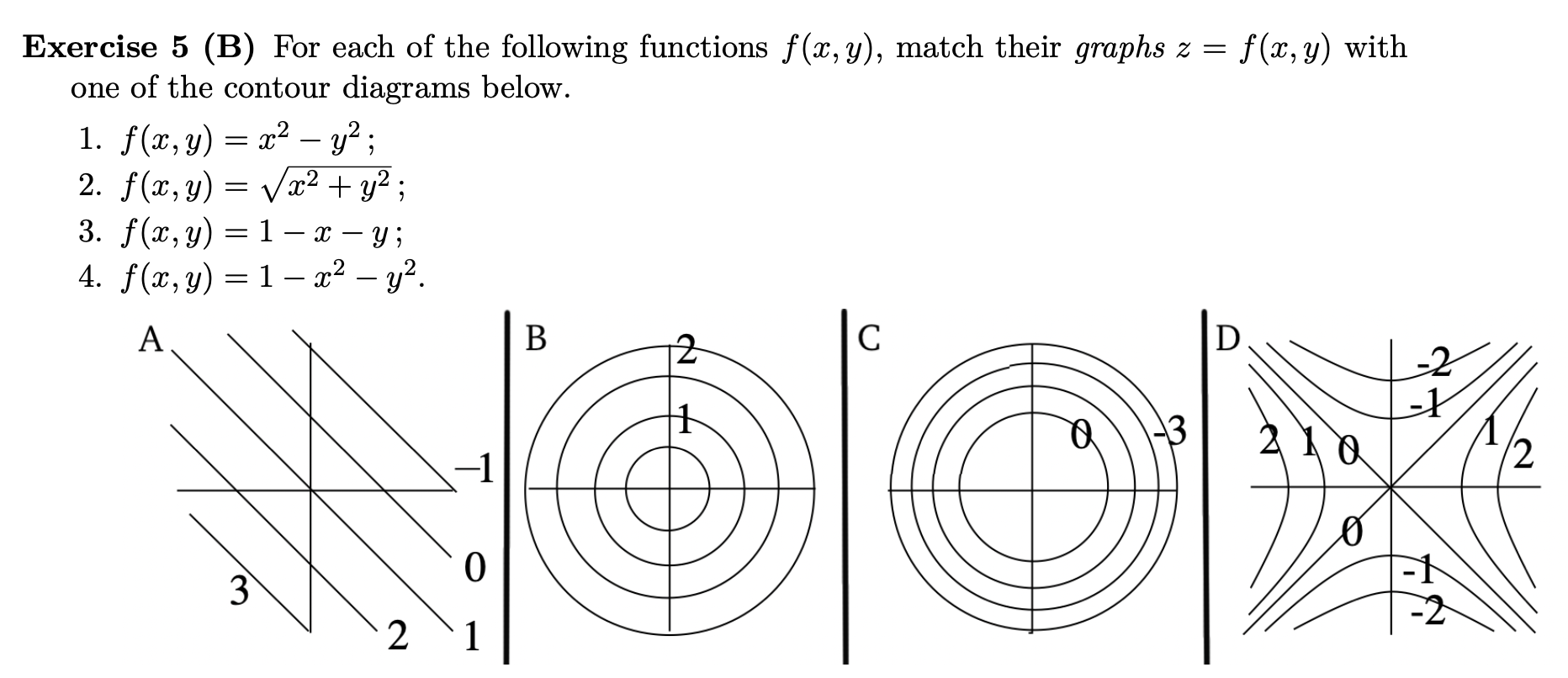 Solved Exercise 5 B for Each Of The Following Functions
