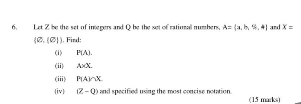 Solved Let Z ﻿be the set of integers and Q ﻿be the set of | Chegg.com