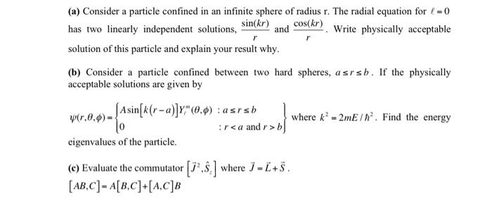 (a) Consider a particle confined in an infinite | Chegg.com