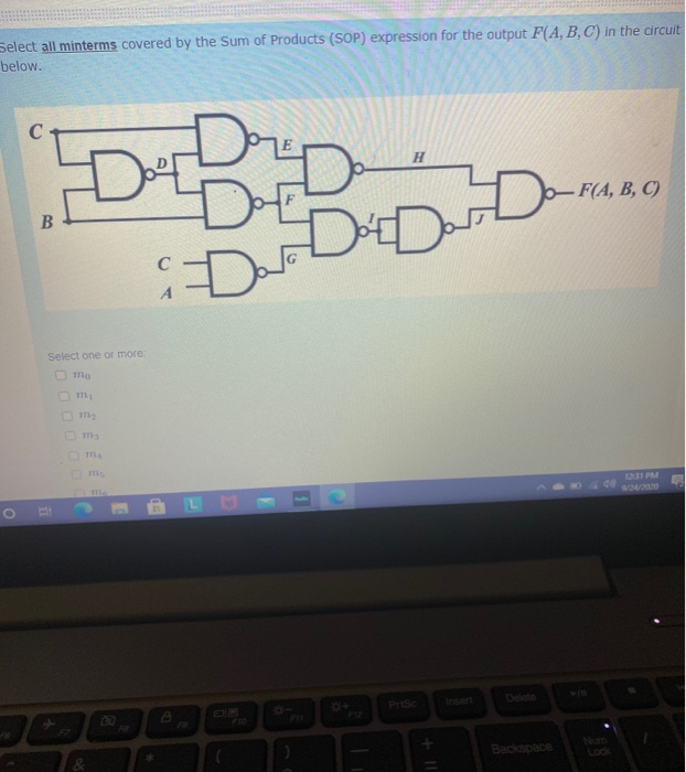 Solved Select all minterms covered by the Sum of Products | Chegg.com