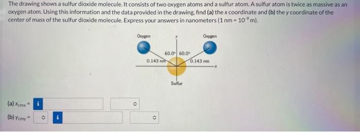 Solved The drawing shows a sulfur dioxide molecule. It | Chegg.com