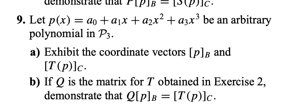 Solved Let P X A0 A1x A2x2 A3x3 ﻿be An Arbitrarypolynomial