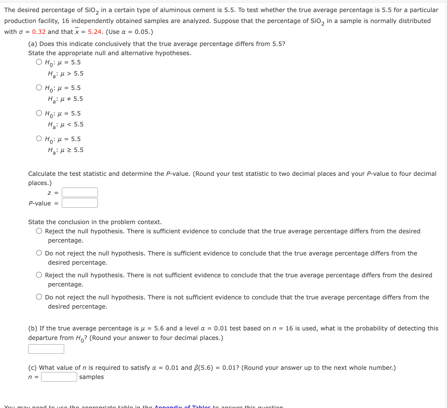 Solved The desired percentage of SiO2 ﻿in a certain type of | Chegg.com