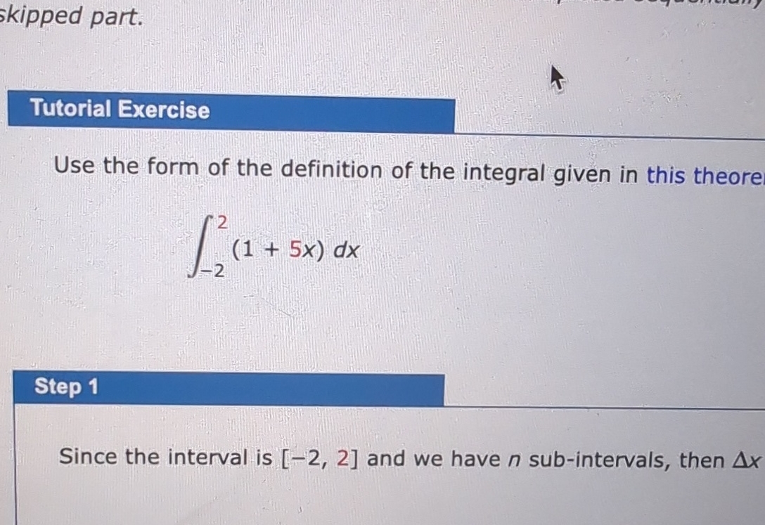 Solved Tutorial ExerciseUse the form of the definition of | Chegg.com
