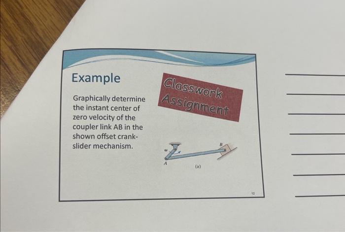 Solved Example Graphically determine the instant center of | Chegg.com