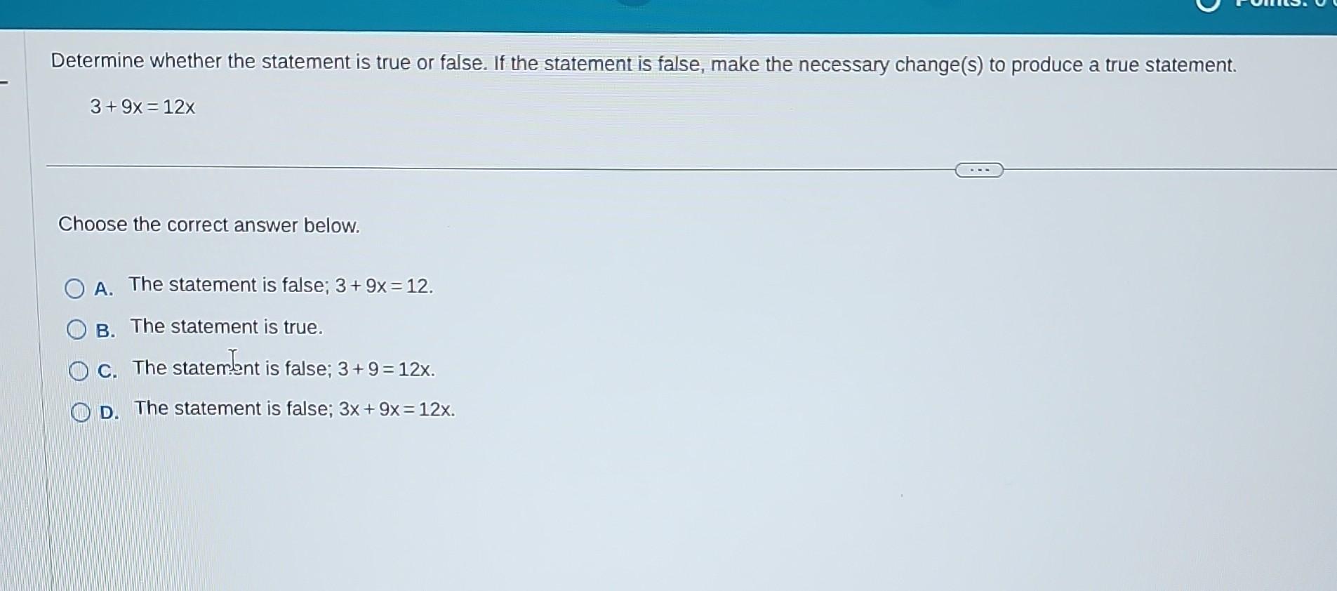 Solved Determine whether the statement is true or false. If | Chegg.com