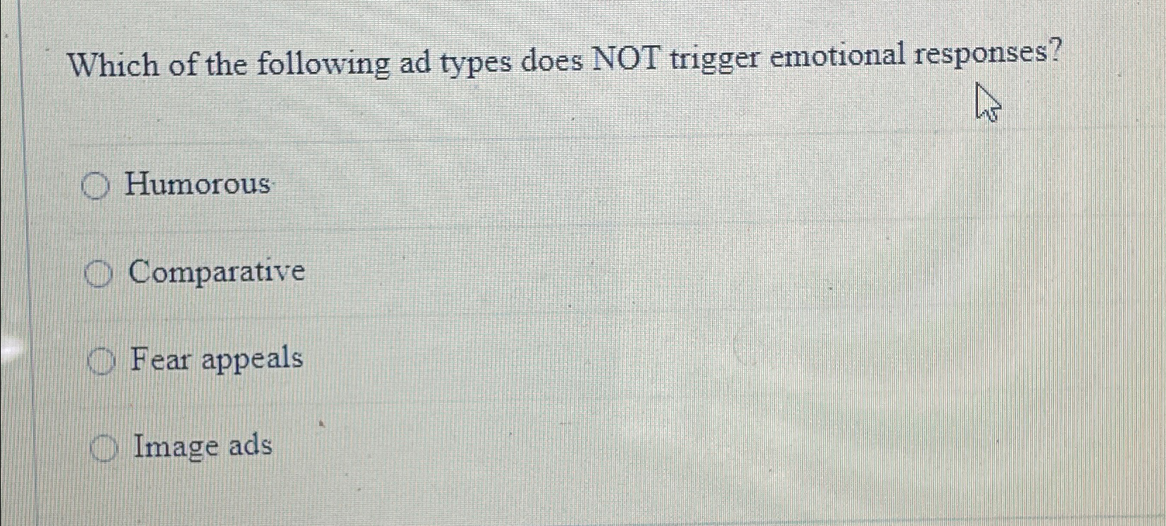 Solved Which of the following ad types does NOT trigger | Chegg.com