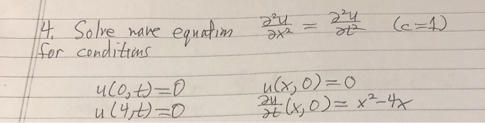 Solved 14. for (6=1) Solve nave equation conditions 34 = 30 | Chegg.com