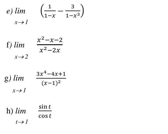 Solved 1 3 e) lim GB) 1-X 1-83 x-1 f) lim x2-x-2 x2–2x x2 g) | Chegg.com