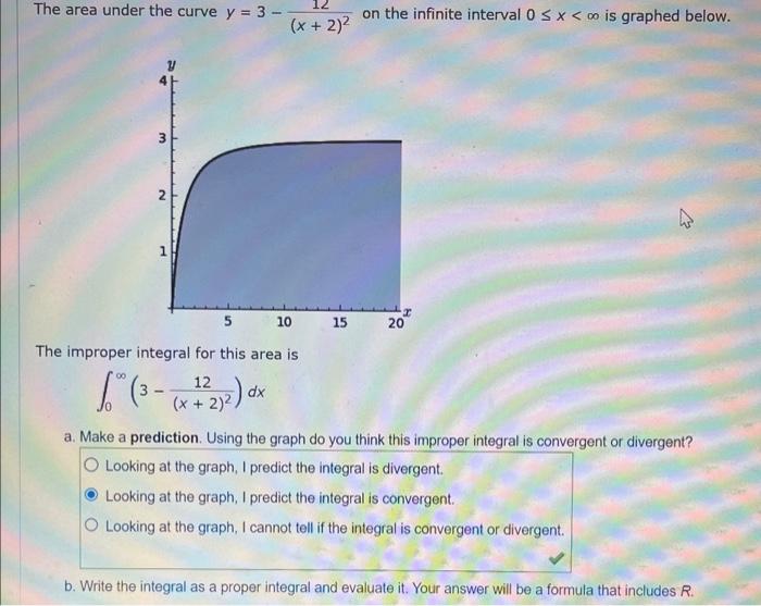 Solved The area under the curve y=3−(x+2)212 on the infinite | Chegg.com