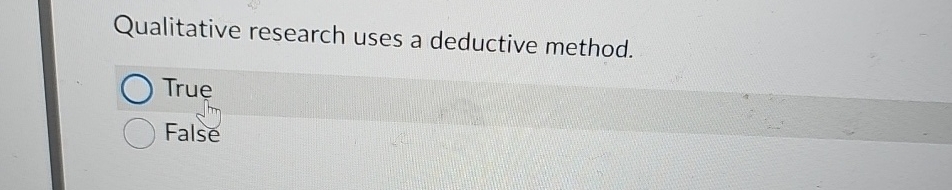 Solved Qualitative research uses a deductive | Chegg.com